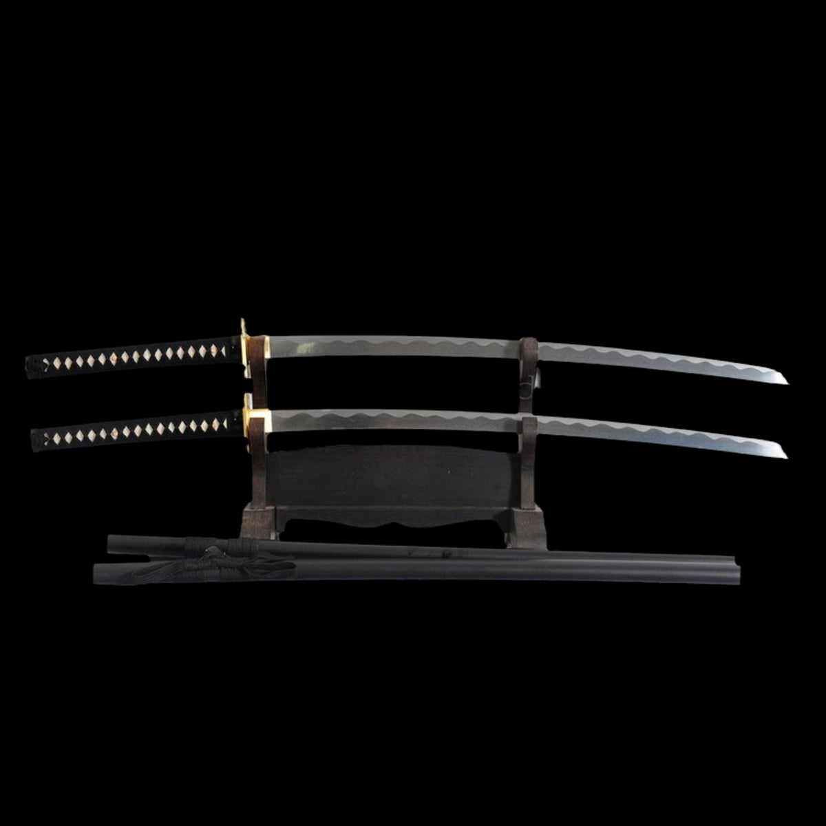 Hand Forged Marvel Deadpool Double Swords Replica Folded Steel Brass ...
