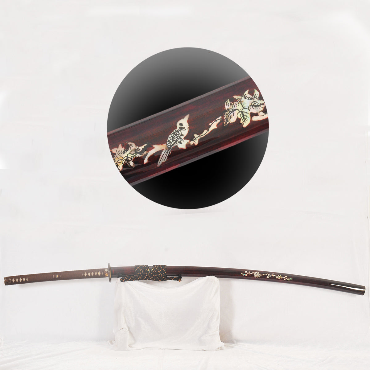 Hand Forged Odachi Sword Clay Tempered Japanese Long Sword Copper Tsub ...