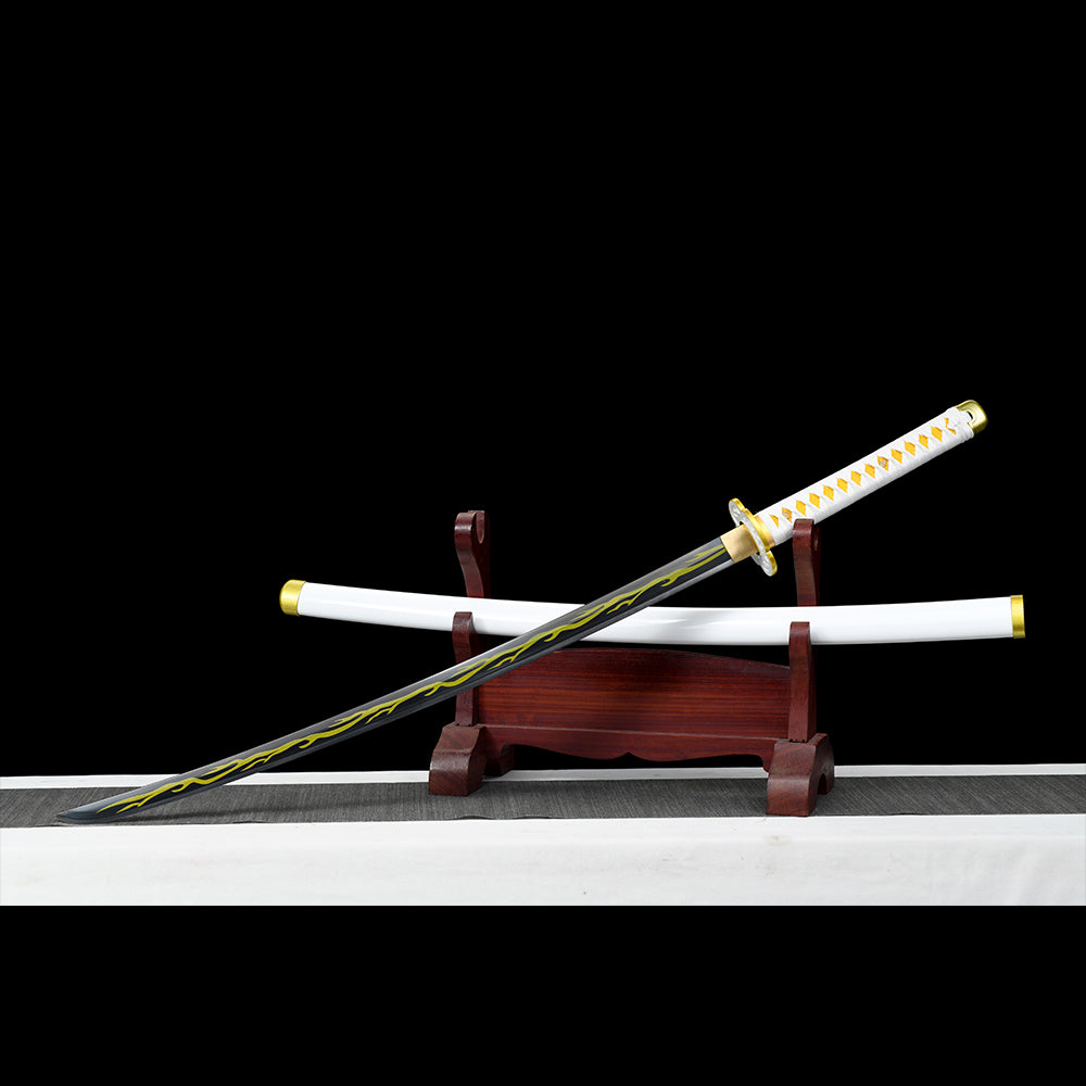 1095 High Carbon Steel Anime Katana Demon Slayer Zenitsu Agatsuma ...