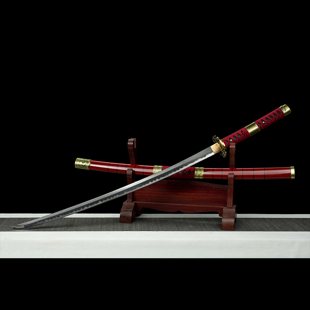Handmade Anime Katana One Piece Roronoa Zoro Sandai Kitetsu Sword 1095 ...