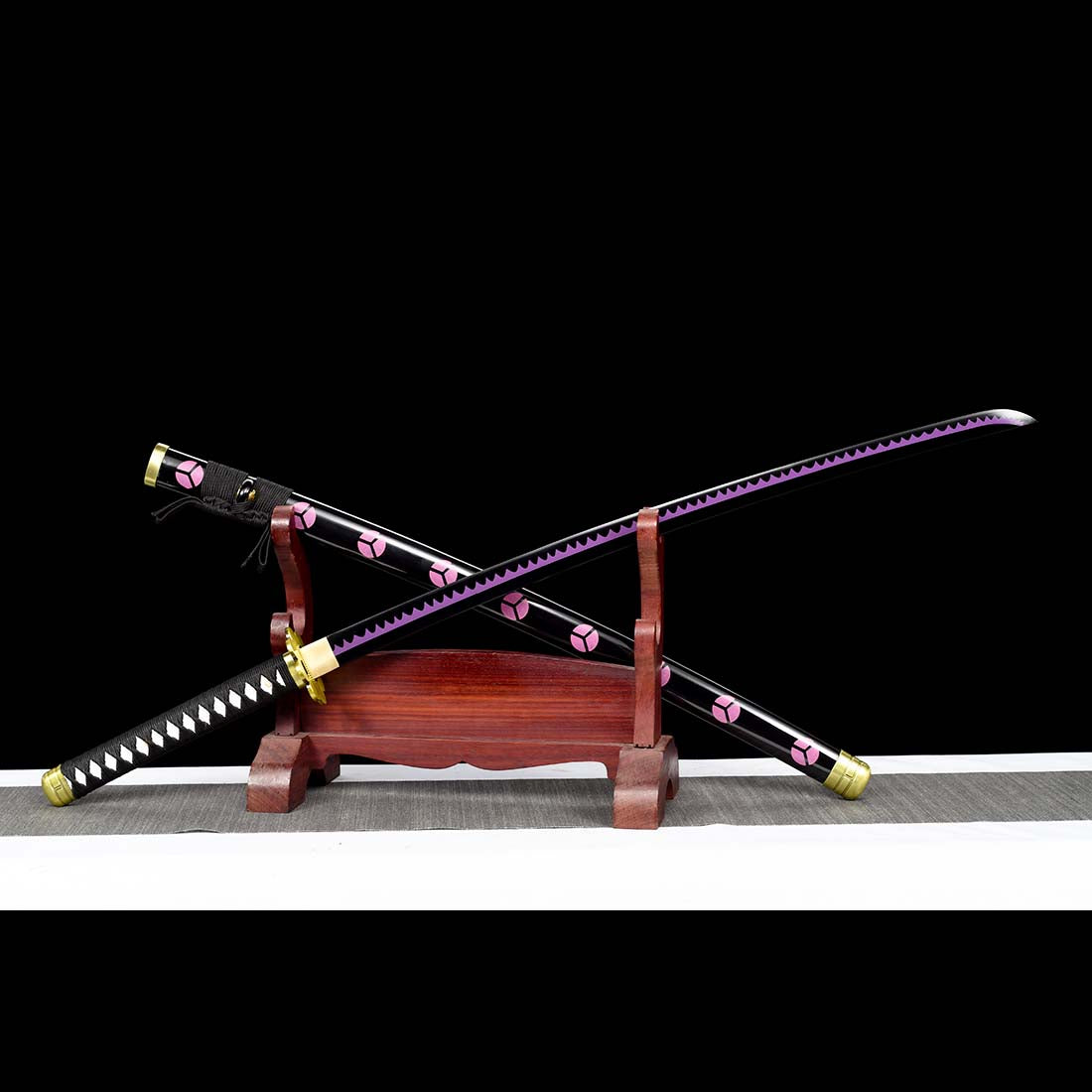 One Piece Roronoa Zoro Shusui Sword with 1060 Carbon Steel Black Full ...