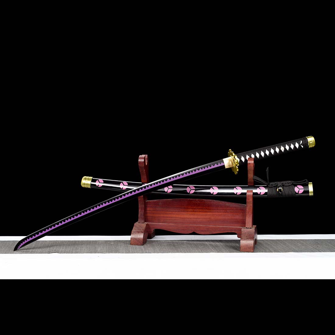 One Piece Roronoa Zoro Shusui Sword with 1060 Carbon Steel Black Full ...