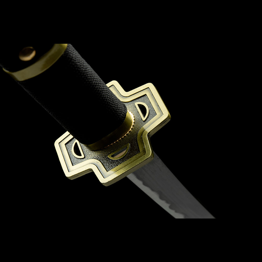 1095 High Carbon Steel Black One Piece Roronoa Zoro's Yubashiri Katana ...