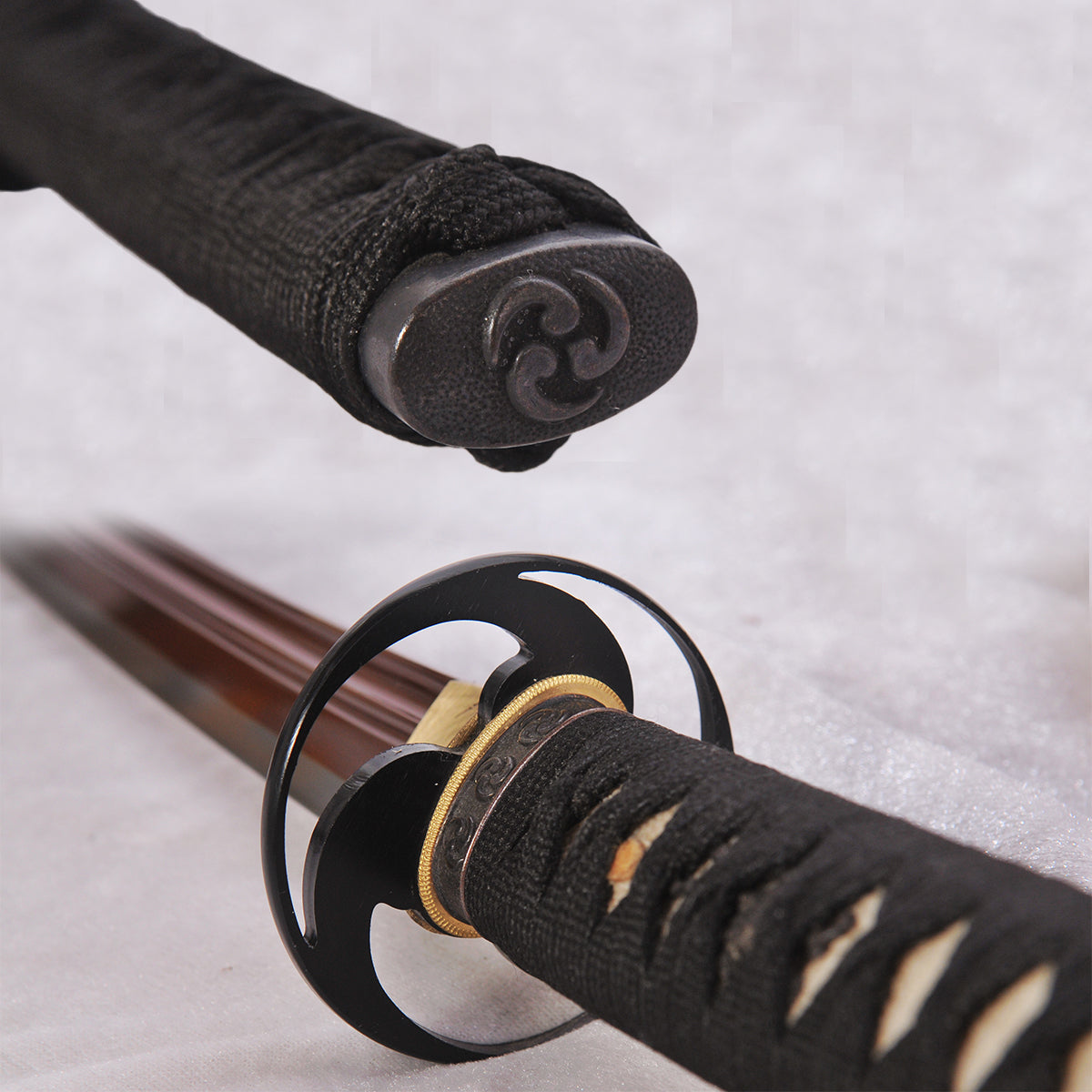 Handmade Japanese Katana Sword 1095 Steel Kogarasu-Maru Double Edge Re ...