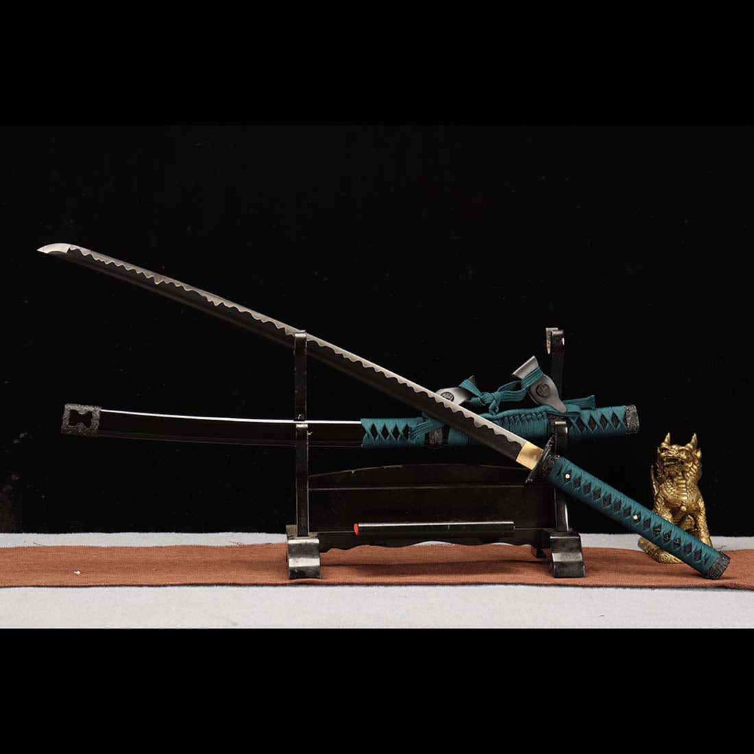 1045 Carbon Steel Full Tang Blade Japanese Tachi Sword with Dragon ...