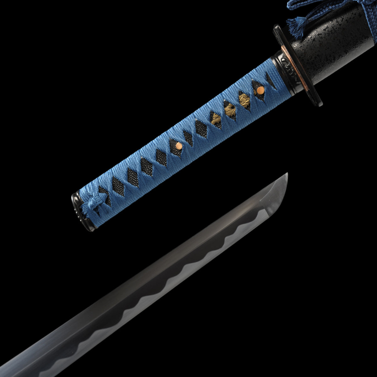 Handmade Japanese Ninja Sword Straight Blade Ninjato 1095 High Carbon ...