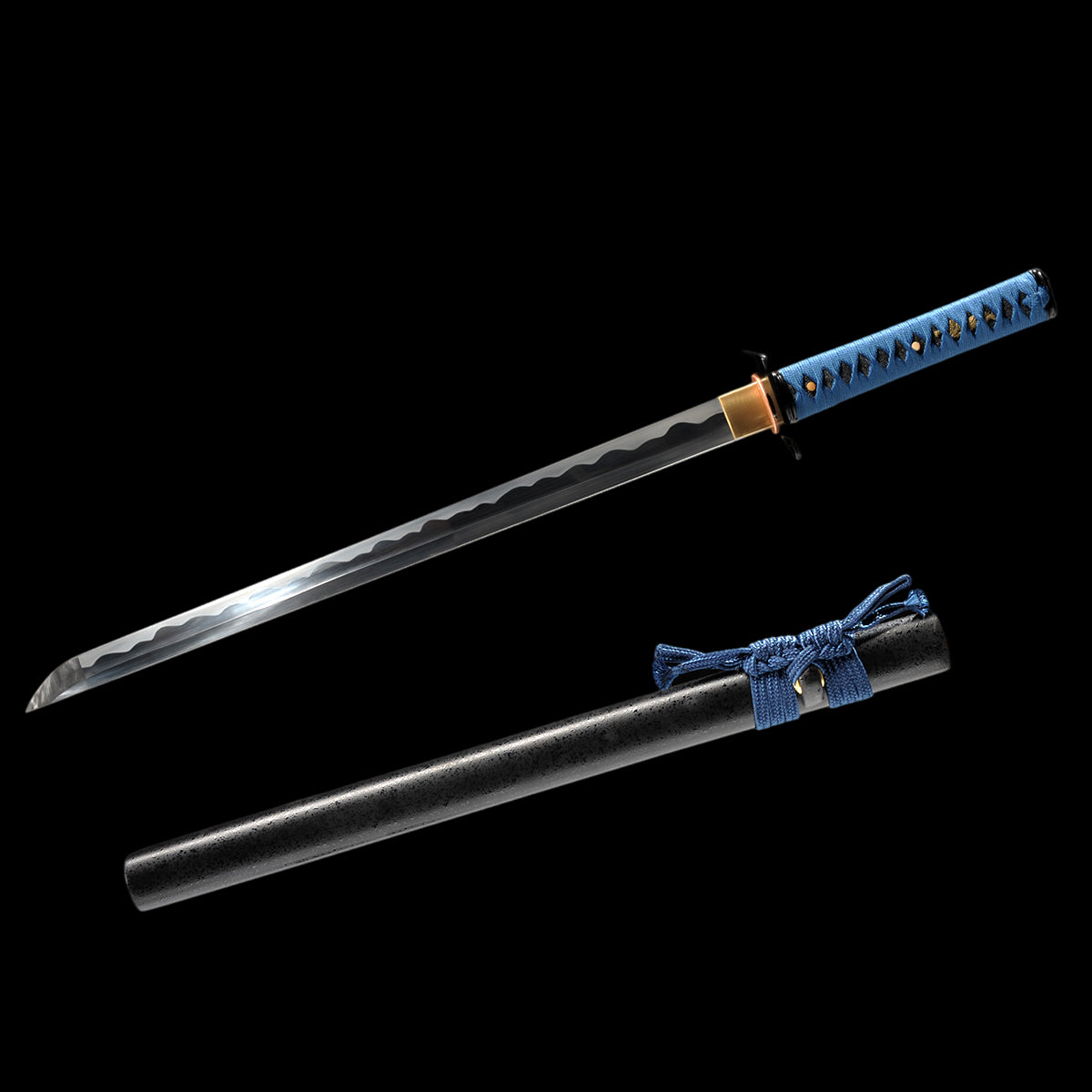 Handmade Japanese Ninja Sword Straight Blade Ninjato 1095 High Carbon ...