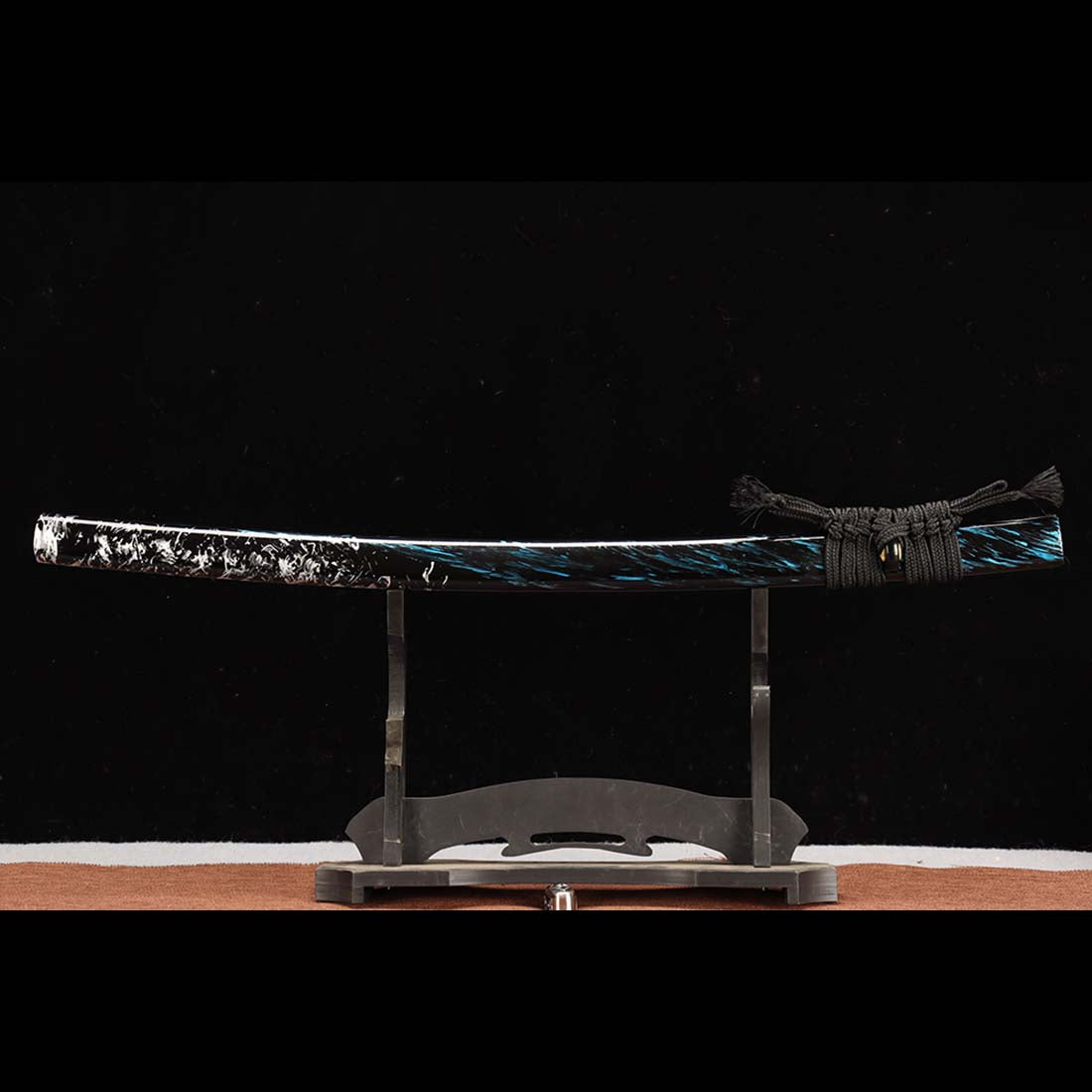 1060 Carbon Steel Full Tang Blade Flowing Cloud Japanese Katana Sword ...