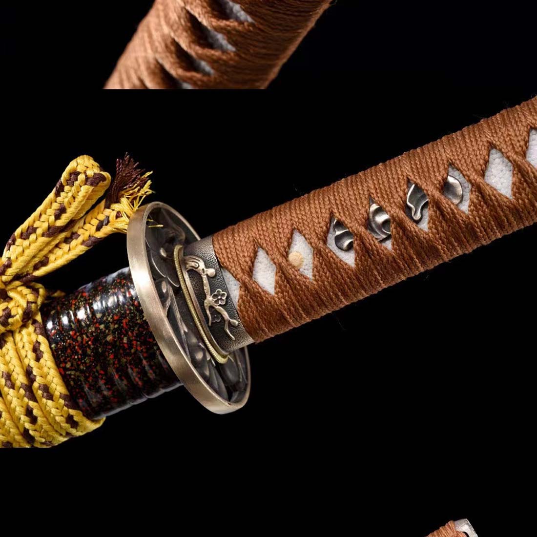 T10 Steel Full Tang Japanese Samurai Katana with Painted Grinding ...