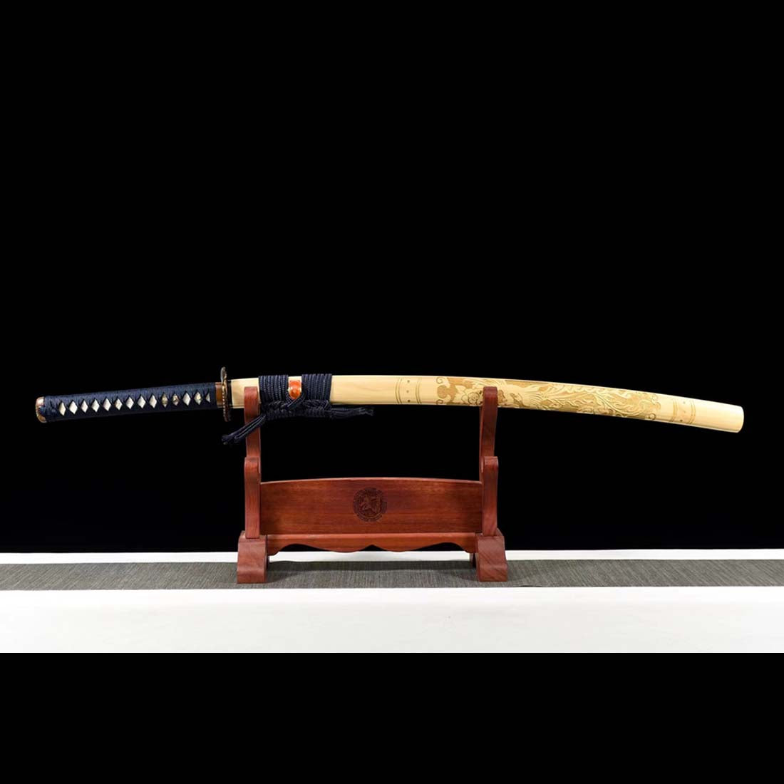 Falcon Theme T10 Steel Full Tang Japanese Samurai Katana with Carved ...