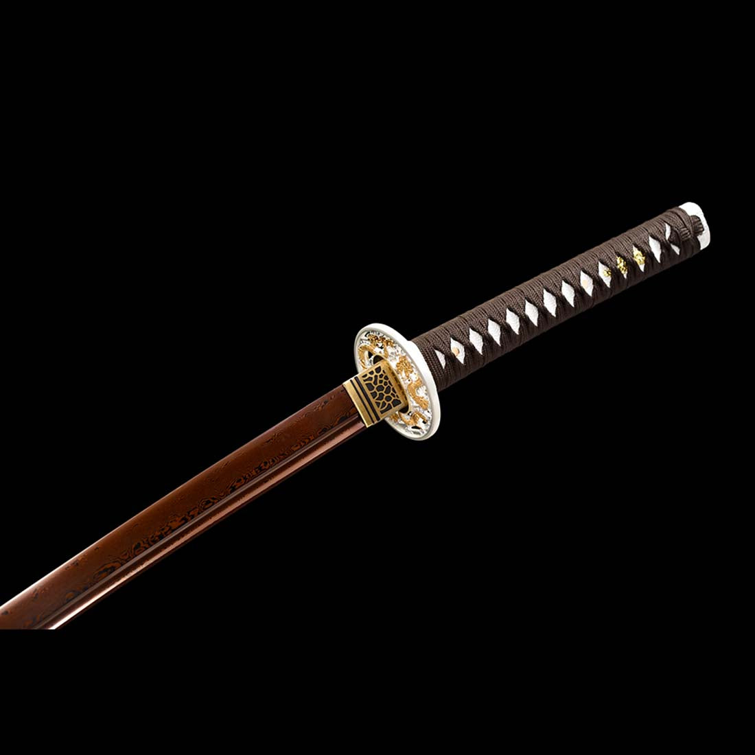 Folded Steel Red Blade Japanese Samurai Katana with Bo-hi Full Tang ...