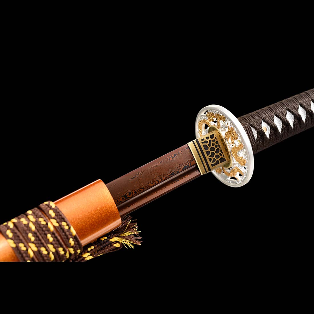 Folded Steel Red Blade Japanese Samurai Katana with Bo-hi Full Tang ...
