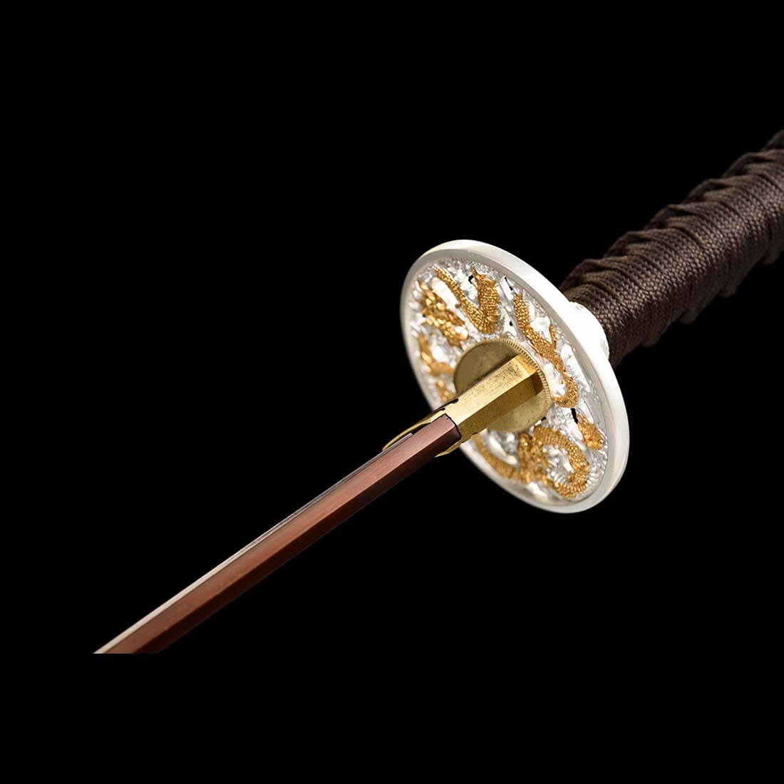 Folded Steel Red Blade Japanese Samurai Katana with Bo-hi Full Tang ...