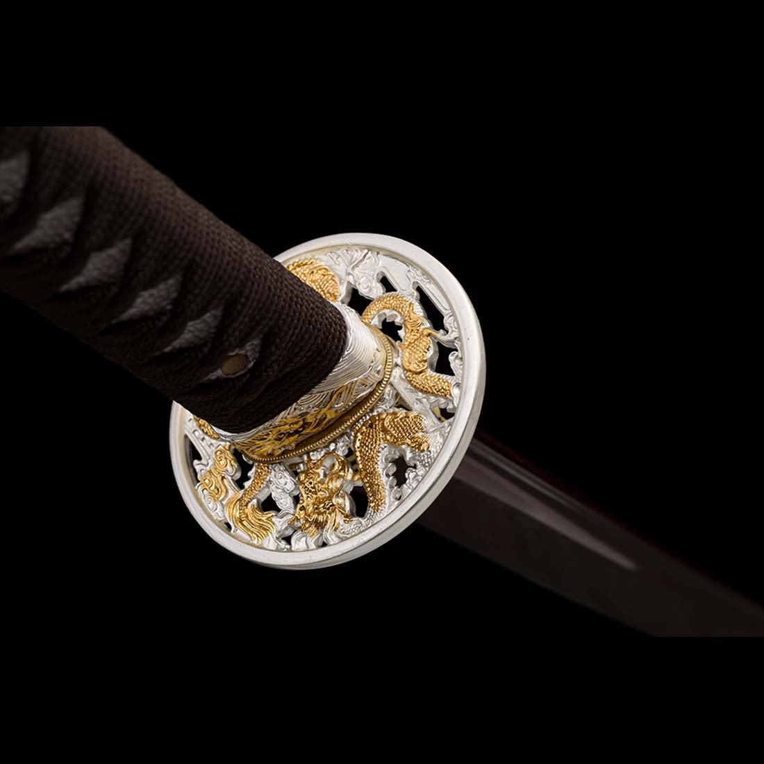 Folded Steel Red Blade Japanese Samurai Katana with Bo-hi Full Tang ...