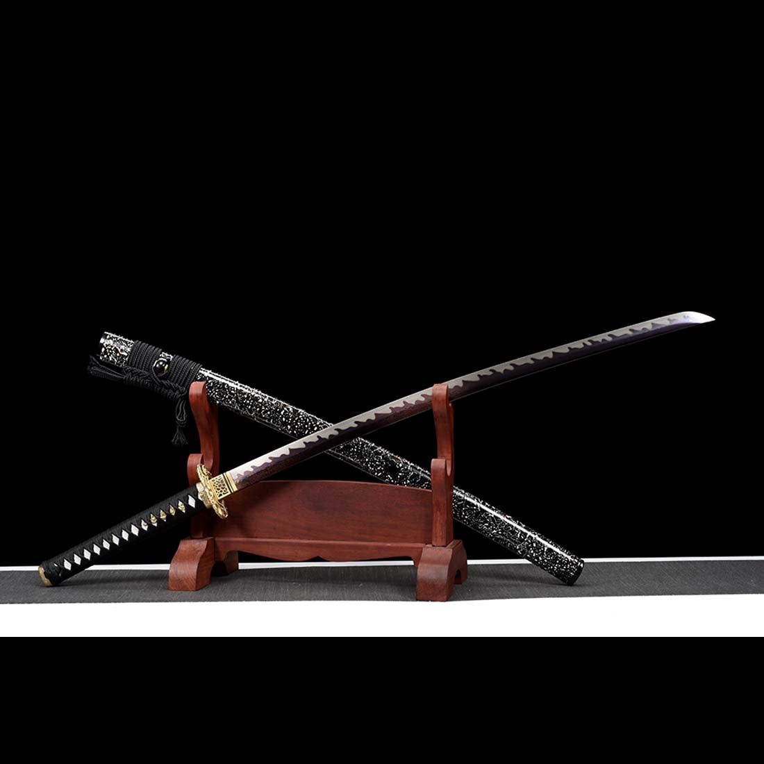 Regulus Sword Replica Folded Steel Full Tang Fire PatternJapanese ...