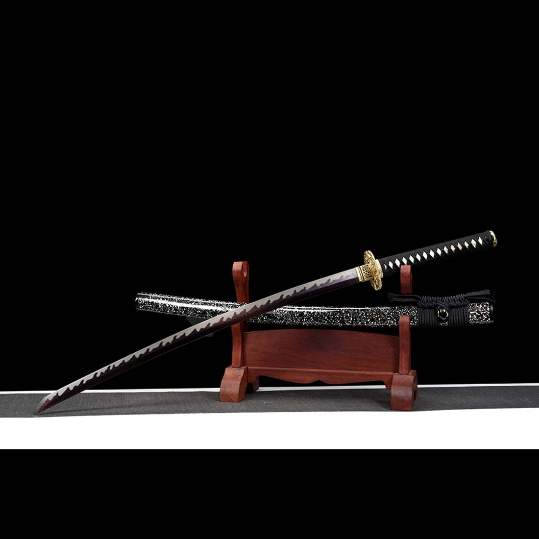 Regulus Sword Replica Folded Steel Full Tang Fire PatternJapanese ...