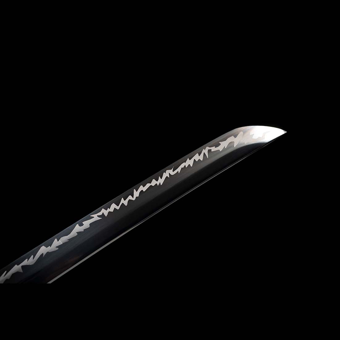 High Manganese Steel Black Thunder Pattern Hattori Hanzo Sword Blade ...