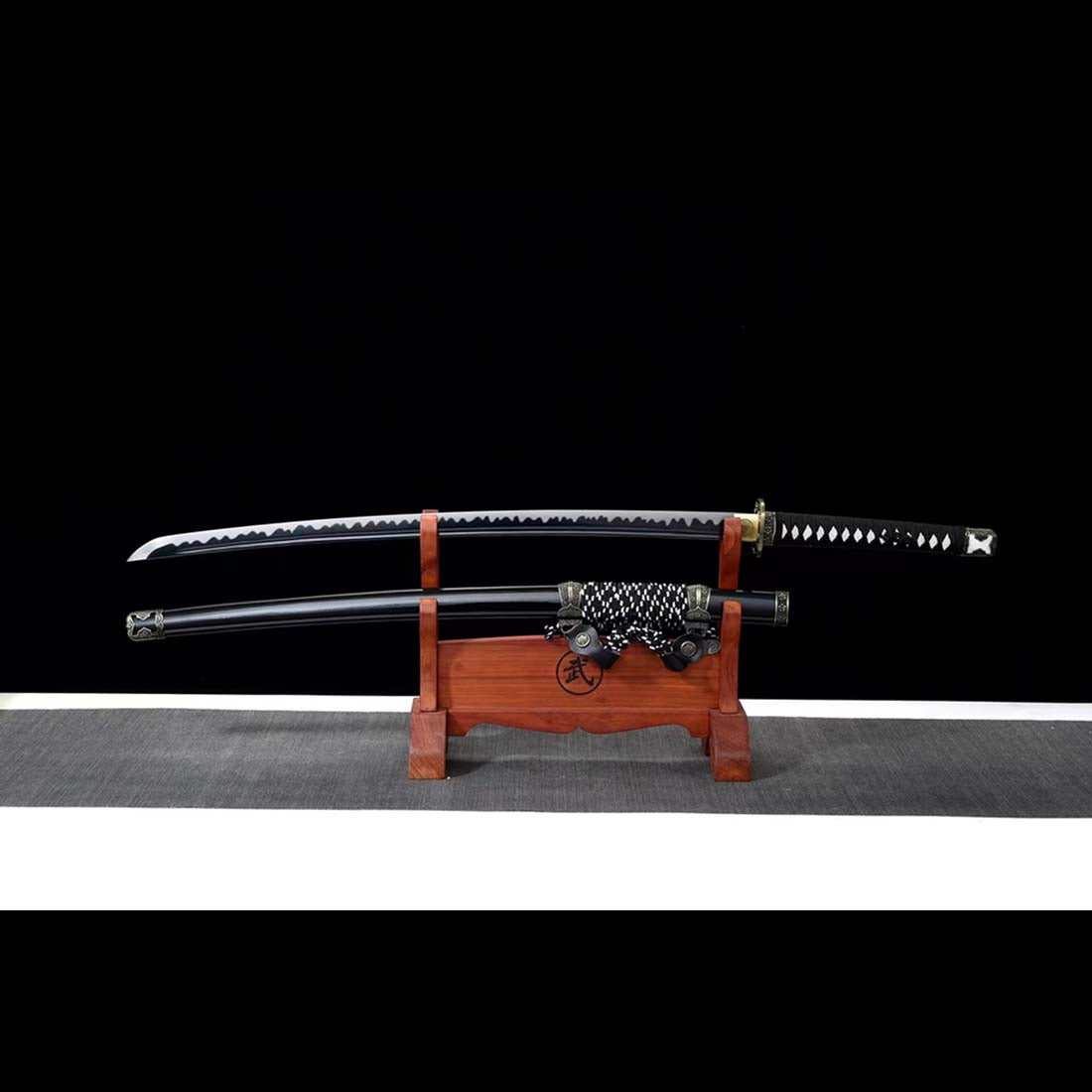 High Manganese Steel Full Tang Japanese Tachi Katana with Grinding ...