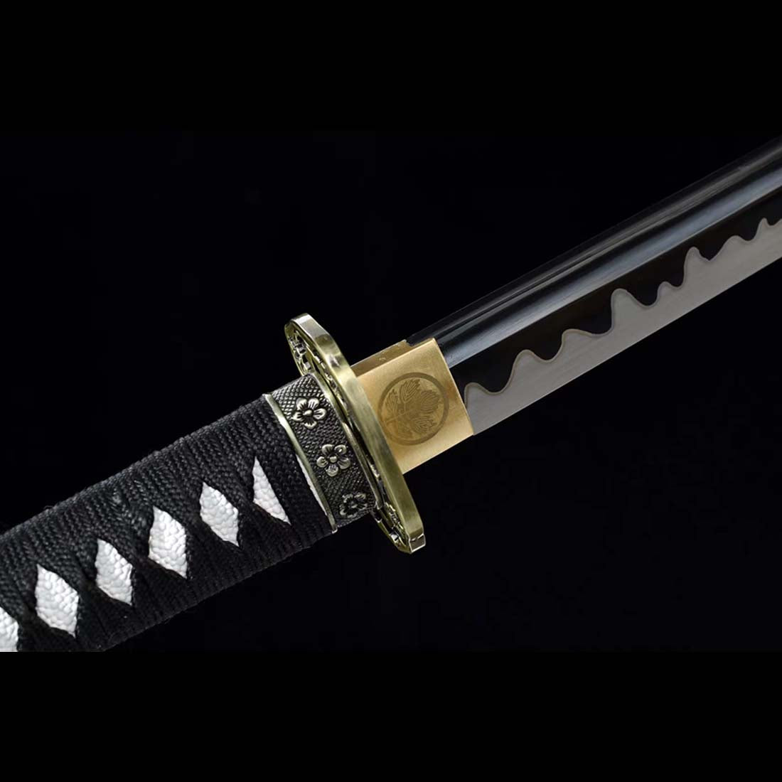 High Manganese Steel Full Tang Japanese Tachi Katana with Grinding ...