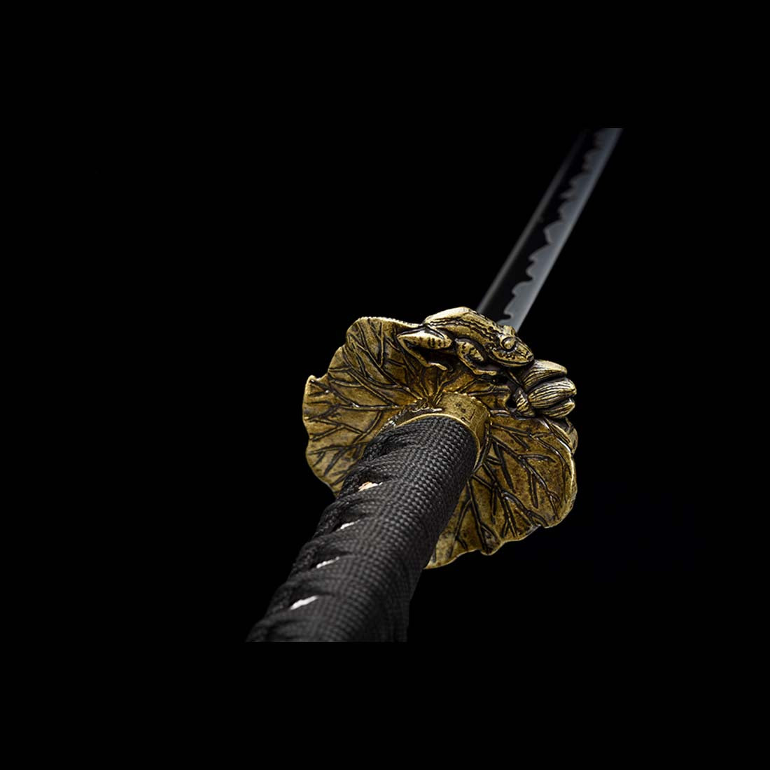High manganese Steel Fire Pattern Blade Full Tang Japanese Samurai ...
