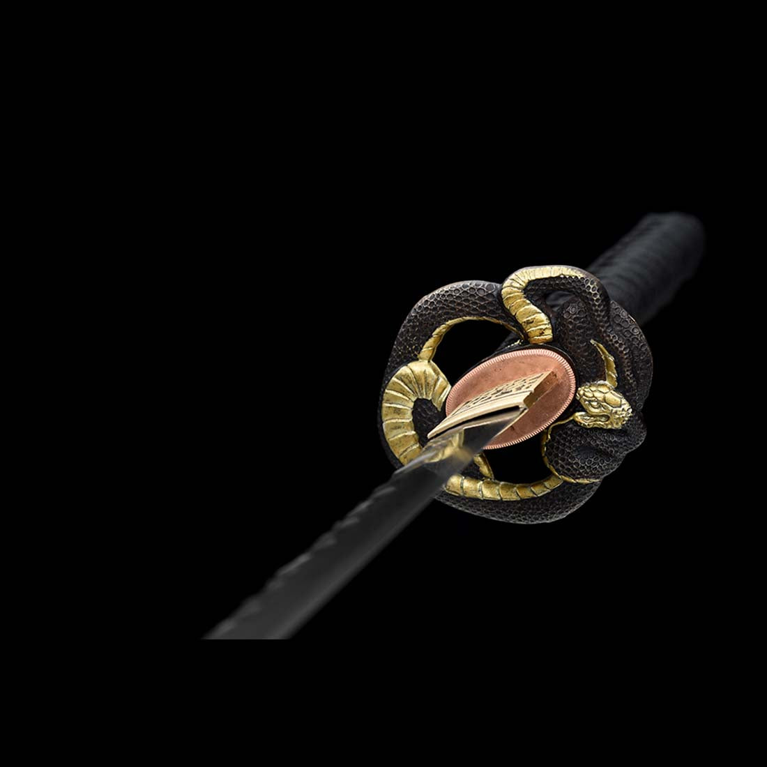 Folded Steel Full Tang Snake Pattern Sword, Japanese Katana Sword with ...