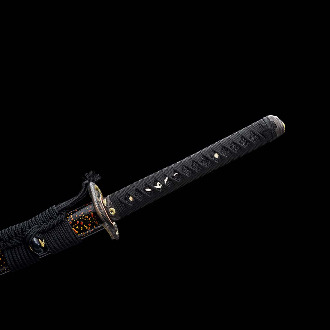 Folded Steel Full Tang Snake Pattern Sword, Japanese Katana Sword with ...