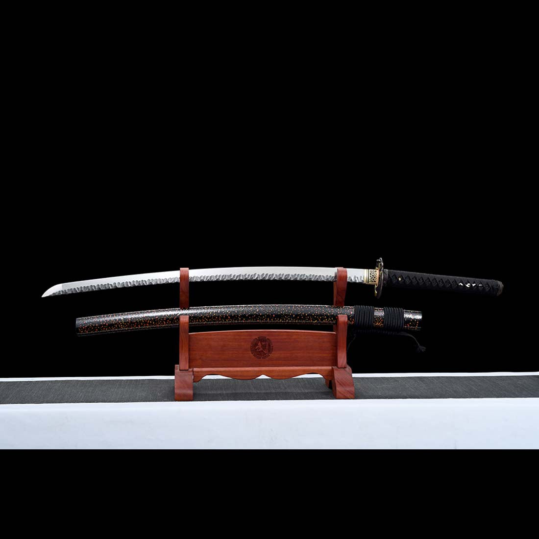 Folded Steel Full Tang Snake Pattern Sword, Japanese Katana Sword with ...