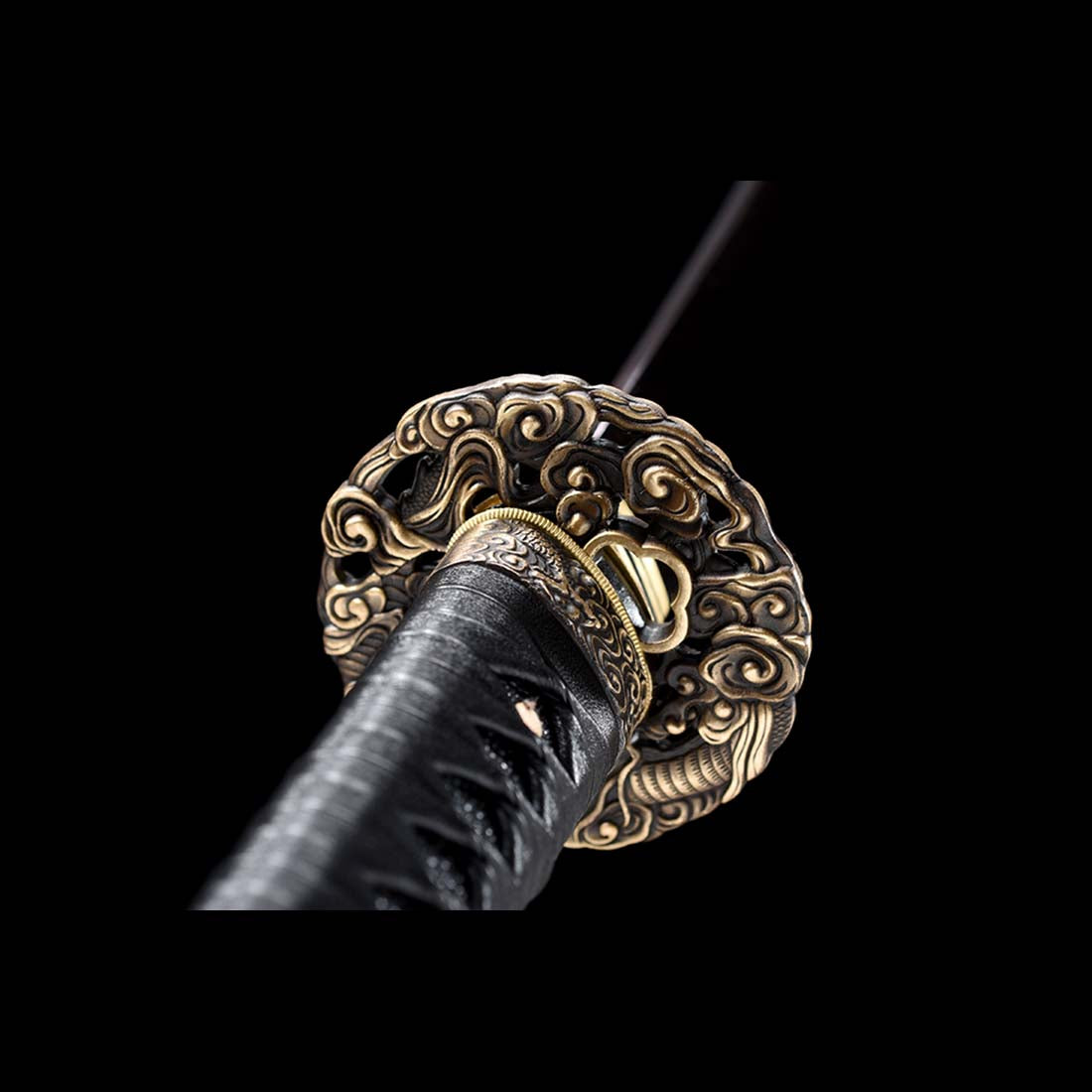 Folded Steel Bluing Craft Dragon Pattern Japanese Samurai Katana with ...