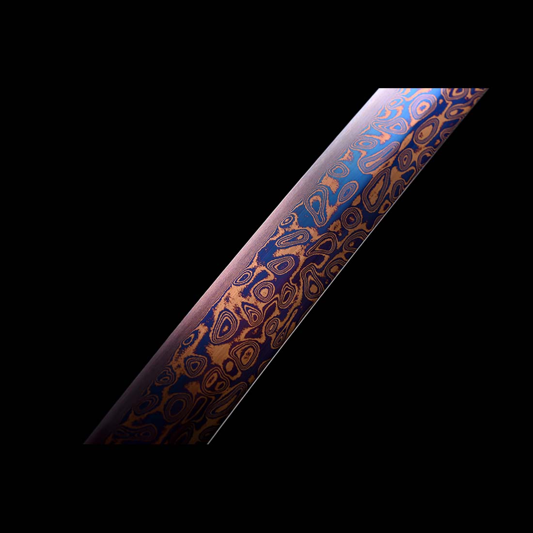 Folded Steel Bluing Craft Dragon Pattern Japanese Samurai Katana with ...