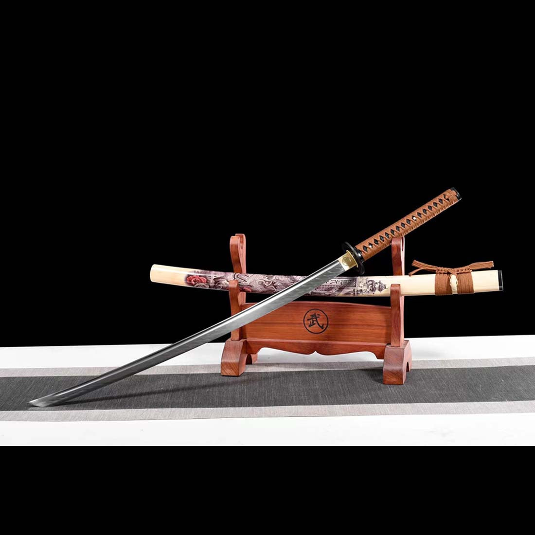 T10 Steel Mirrorlike Blade Japanese Samurai Katana with Bo-hi Full Tang ...