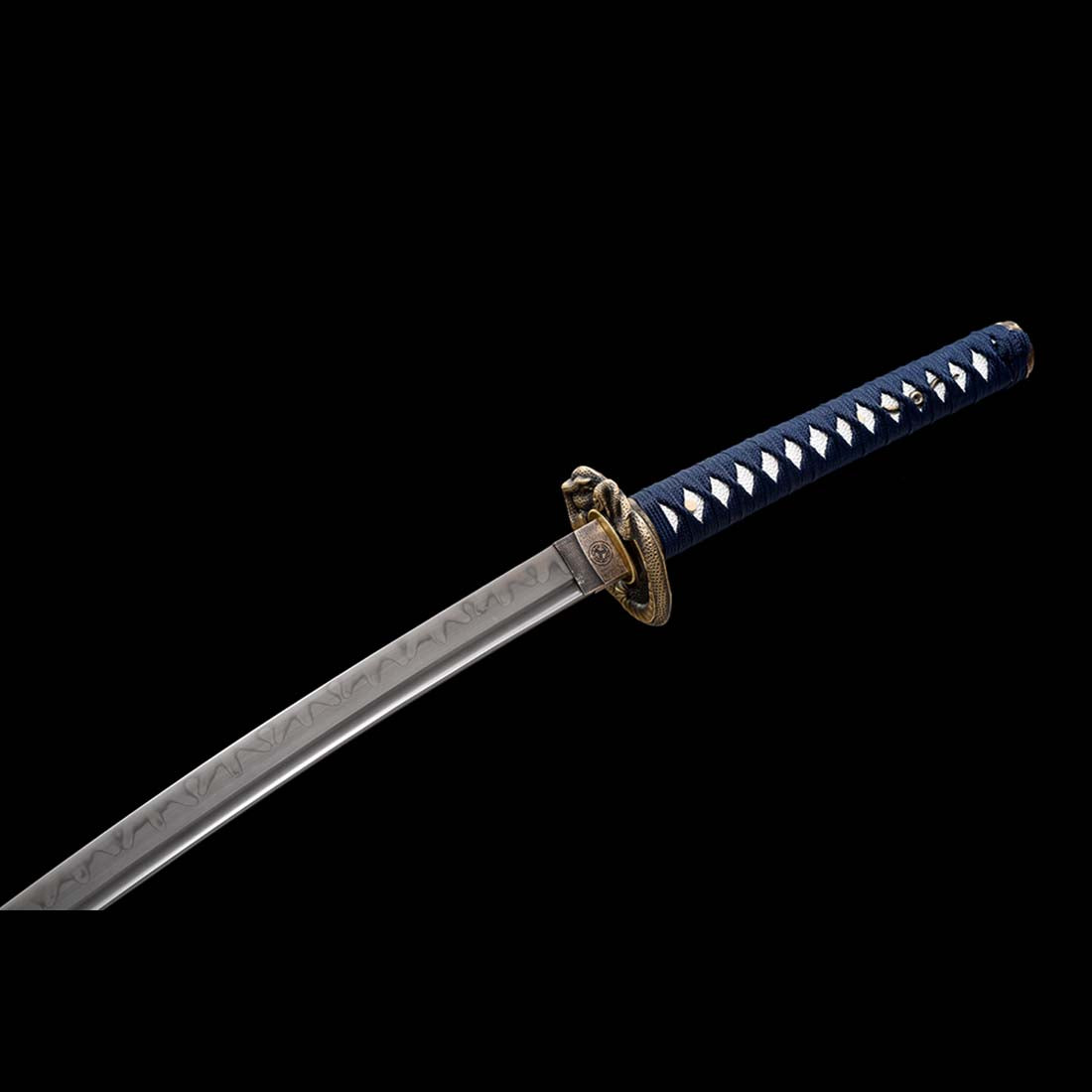 T10 Steel Blade Leaf Pattern Japanese Samurai Katana with Bo-hi Snake ...