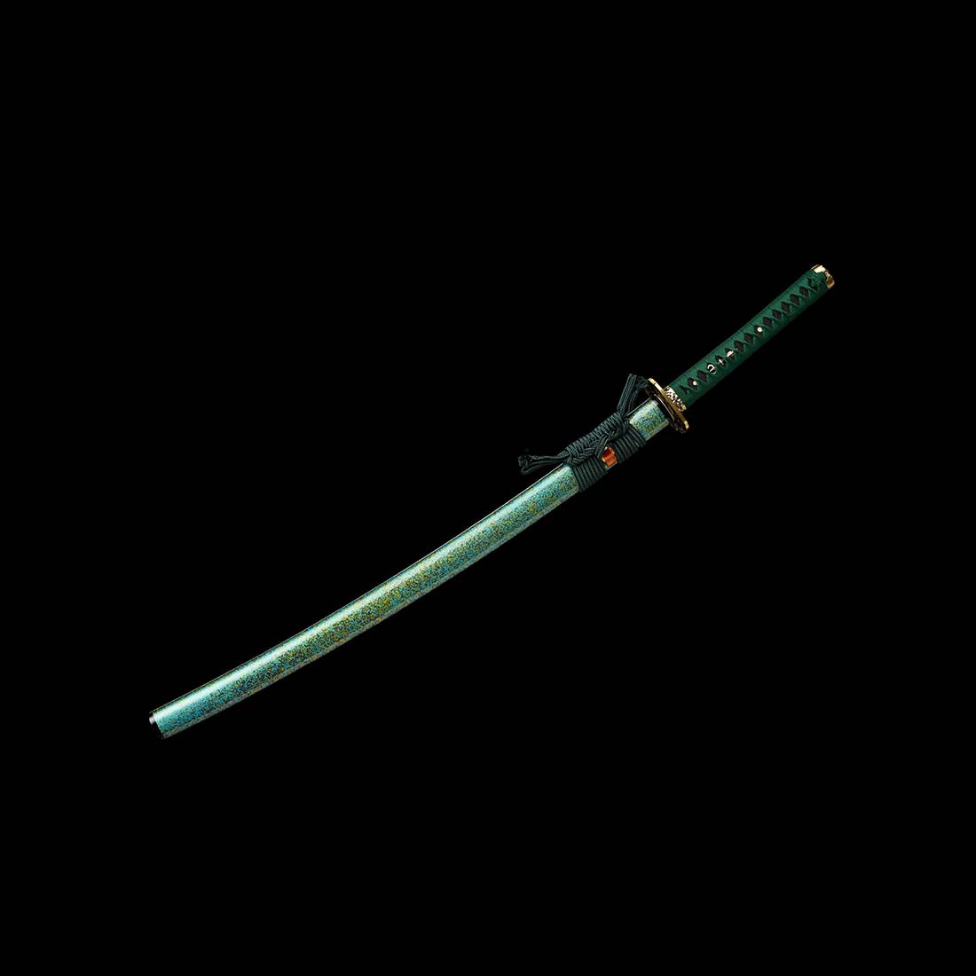 Sanctuary Blade 1060 Carbon Steel Katana Sword with Green Saya | COOLKATANA