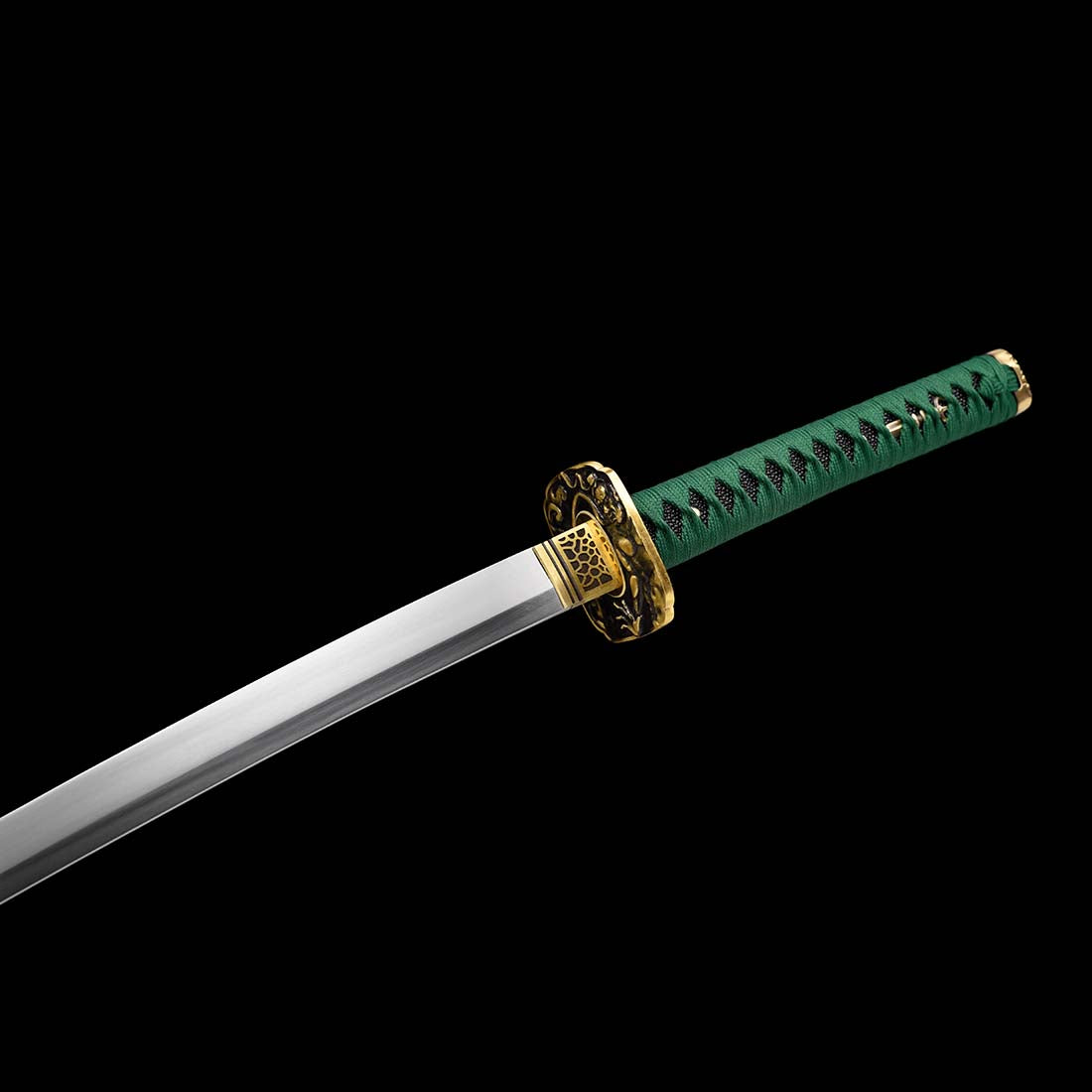 Sanctuary Blade 1060 Carbon Steel Katana Sword with Green Saya | COOLKATANA