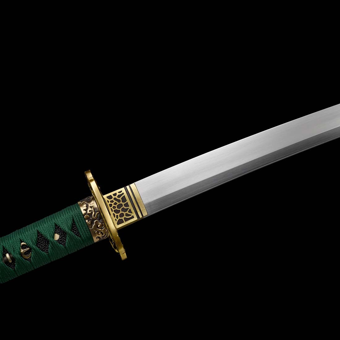 Sanctuary Blade 1060 Carbon Steel Katana Sword with Green Saya | COOLKATANA