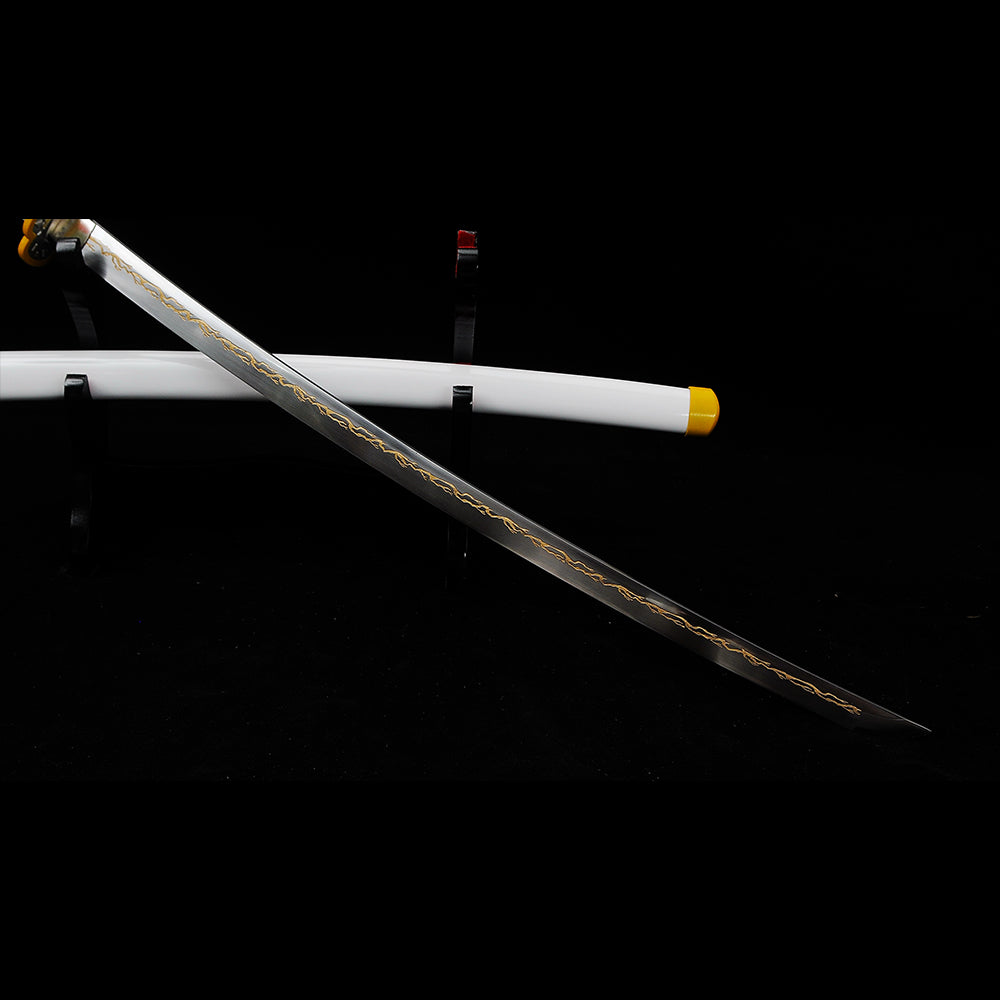 Hand Forged Anime Sword Demon Slayer Zenitsu Agatsuma Nichirin Sword 1 ...