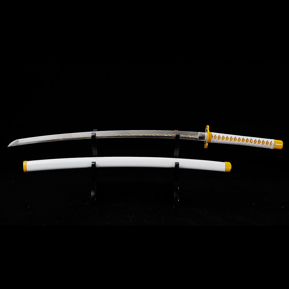 Hand Forged Anime Sword Demon Slayer Zenitsu Agatsuma Nichirin Sword 1 ...