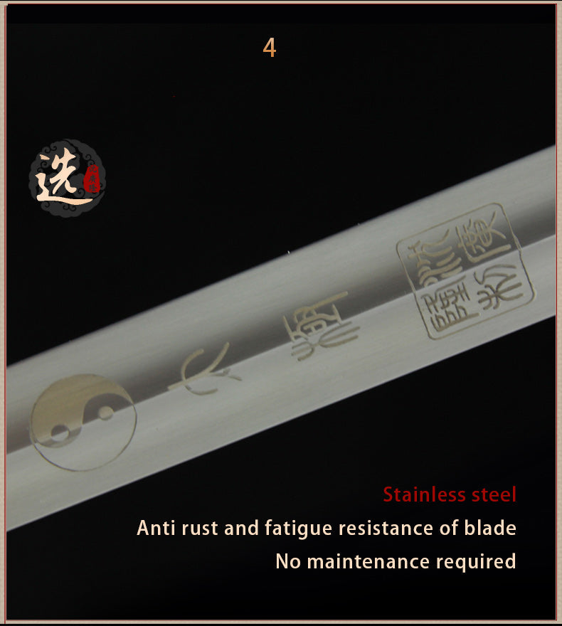 Handmade Chinese Sword Shenwu Alloy Tai Chi Jian Stainless Steel Sword ...