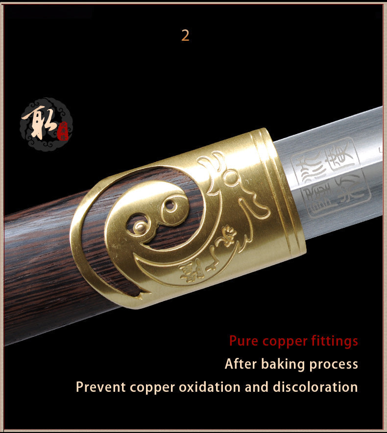 Handmade Chinese Sword Shenwu Pure Copper Tai Chi Jian Stainless Steel ...