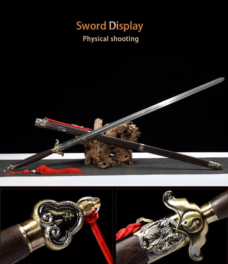 Handmade Chinese Sword Yin Yang Two handed Tai chi Jian Stainless Stee ...