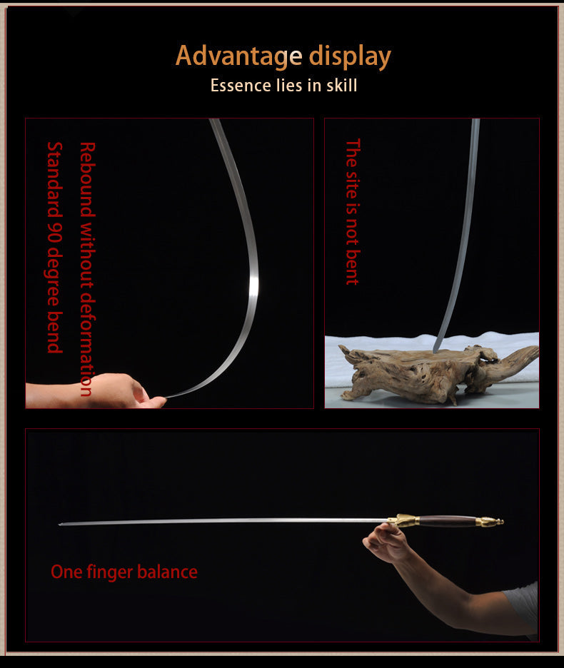 Handmade Chinese Sword Yin Yang Two handed Tai chi Jian Stainless Stee ...