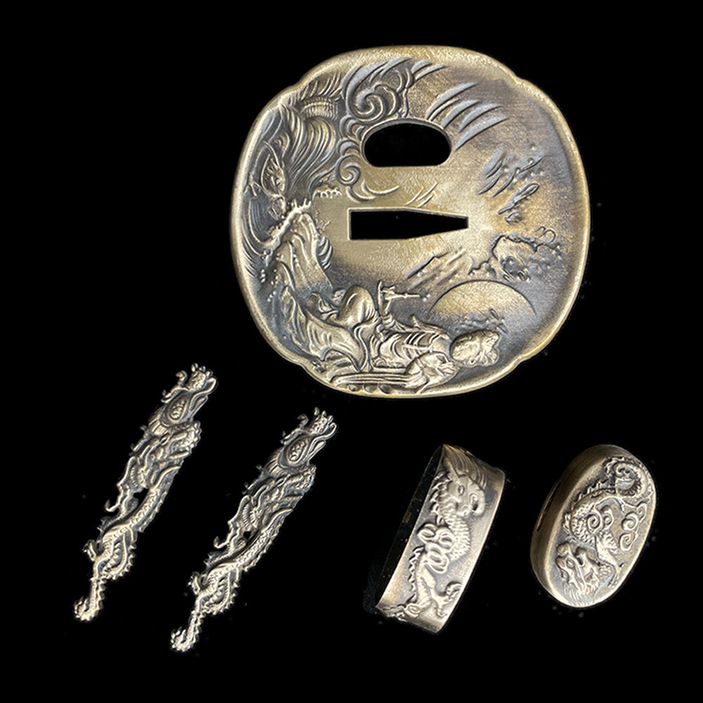 Copper Tsuba By Steel Mold | COOLKATANA