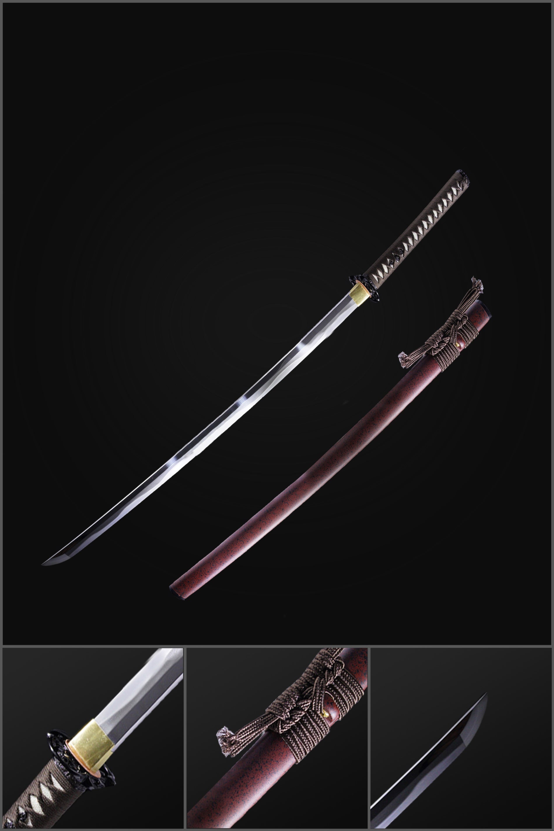 Hand Forged Japanese Samurai Katana Sword High Hardness High Toughness ...