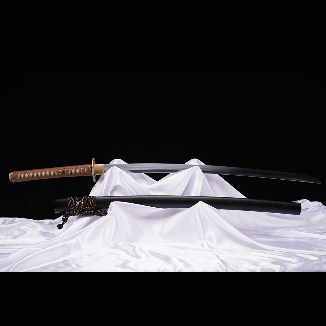 Hand Forged Japanese Samurai Katana Sword High Manganese Steel Oil ...