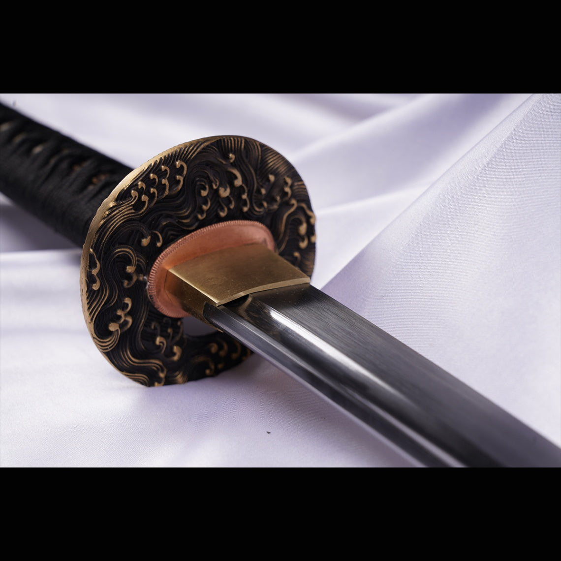 Hand Forged Japanese Samurai Sword Manganese Steel Blade Genuine Raysk ...