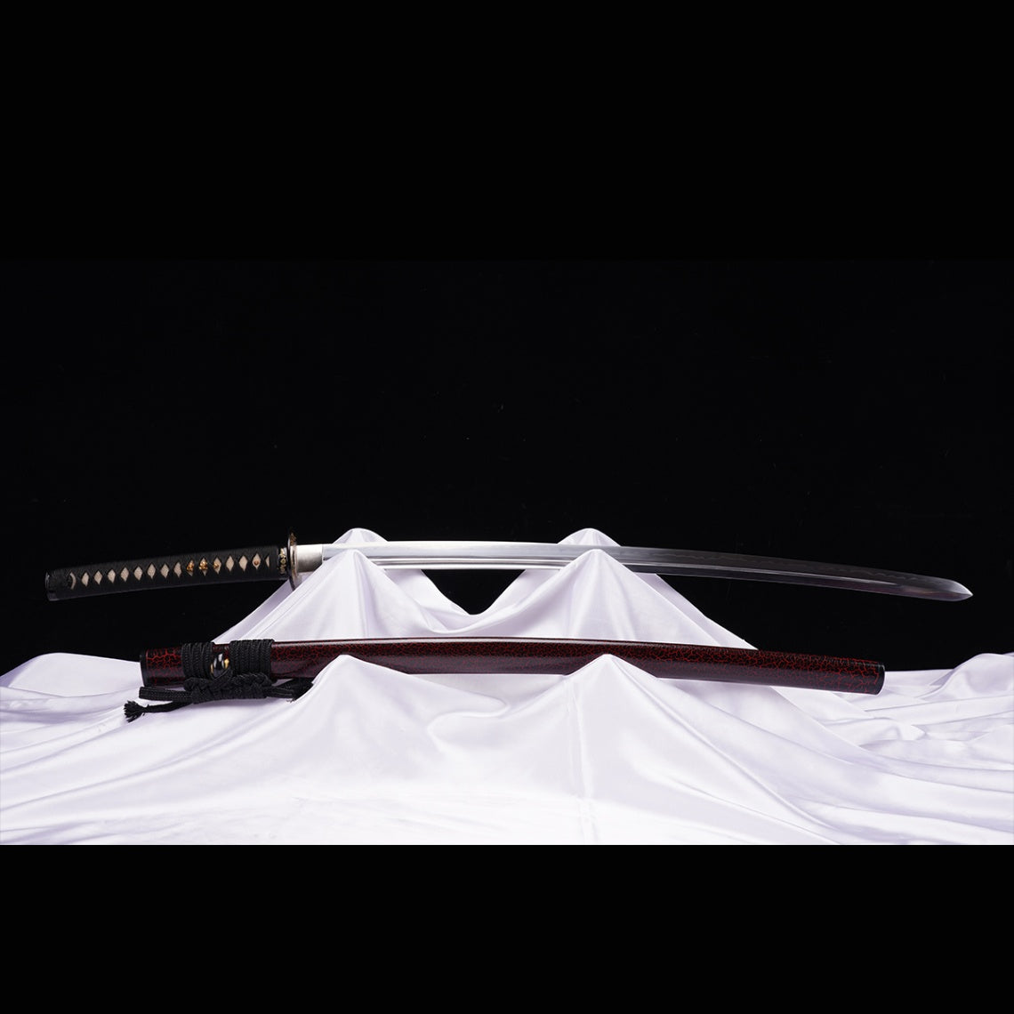 Hand Forged Japanese Samurai Katana Sword T8 Tool Steel Blade Clay ...