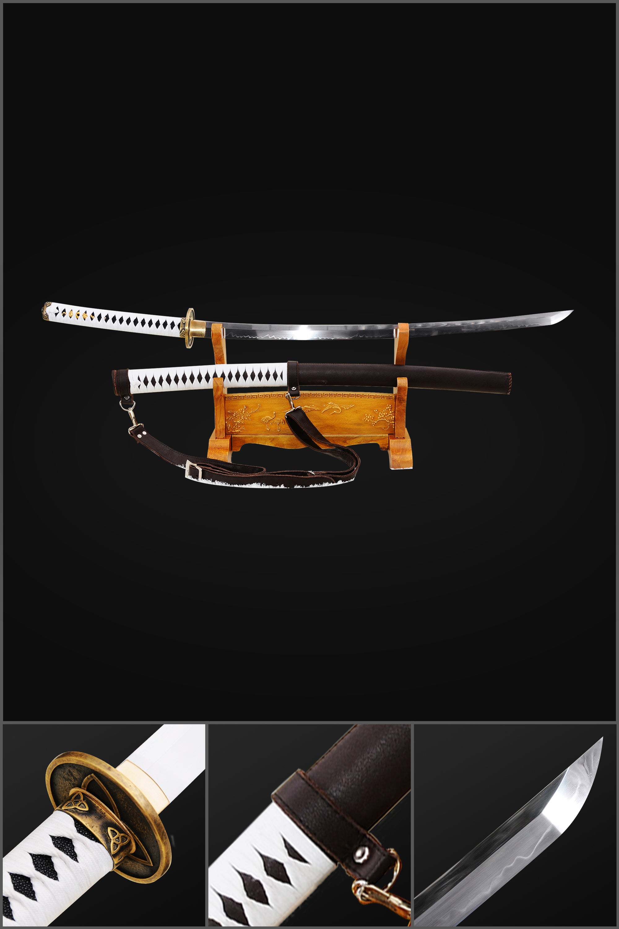 Hand Forged Walking Dead Katana Michonne's Zombie Killer 1095 Carbon ...